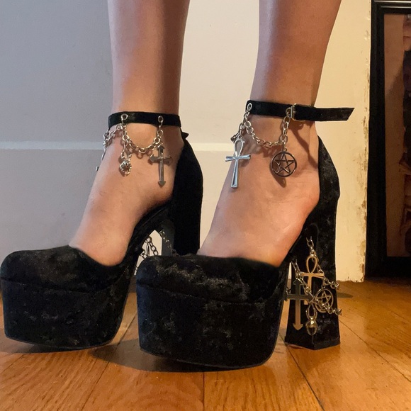 Shoes | Dolls Kill The Craft Velvet Platforms | Poshmark